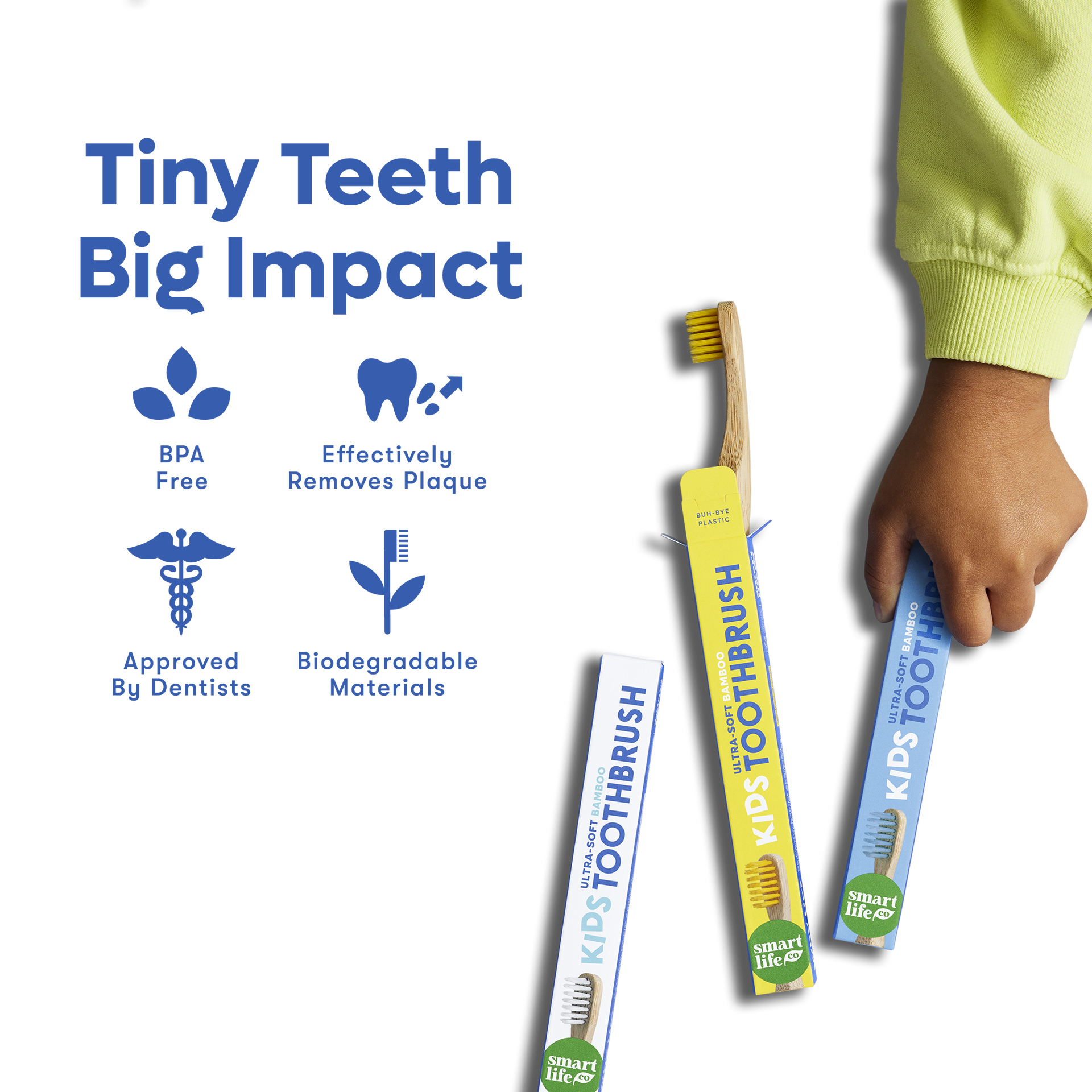 Kids Bamboo Toothbrushes - Biodegradable Toothbrush For Toddlers | Eco ...