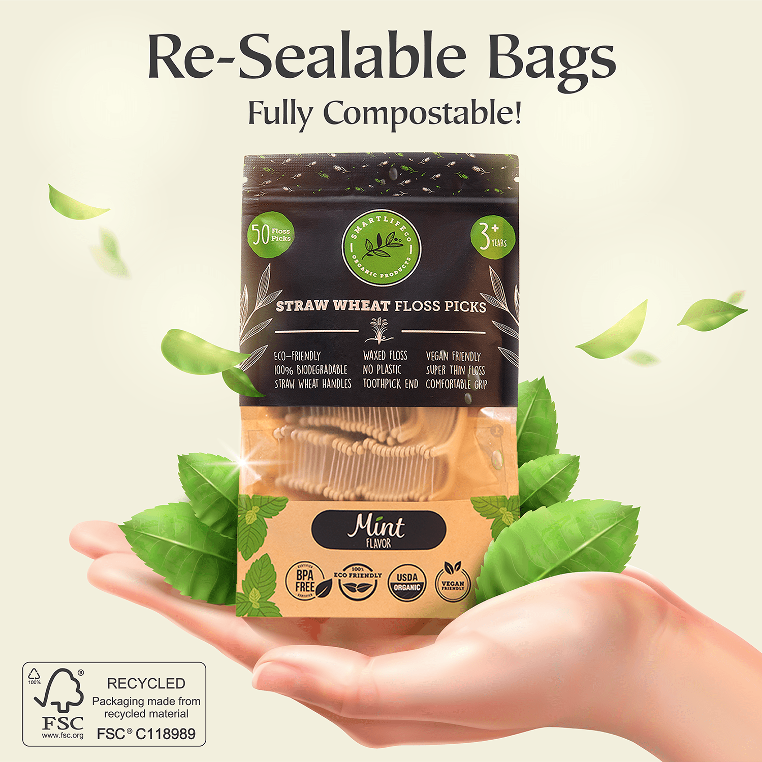 Biodegradable Dental Floss Picks - SmartLifeco